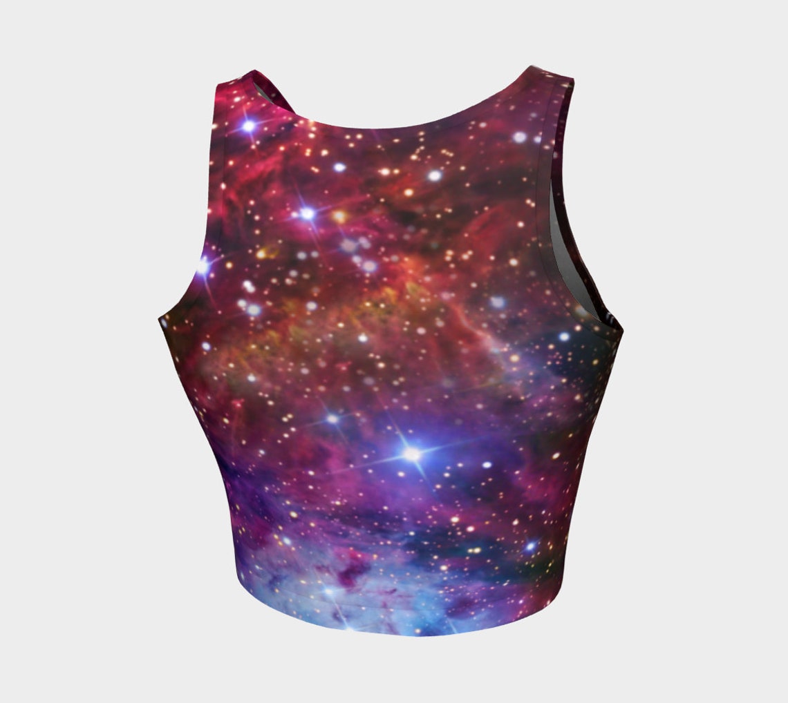 Cosmic Dreams Fox Nebula 1 Athletic Crop Top - Etsy