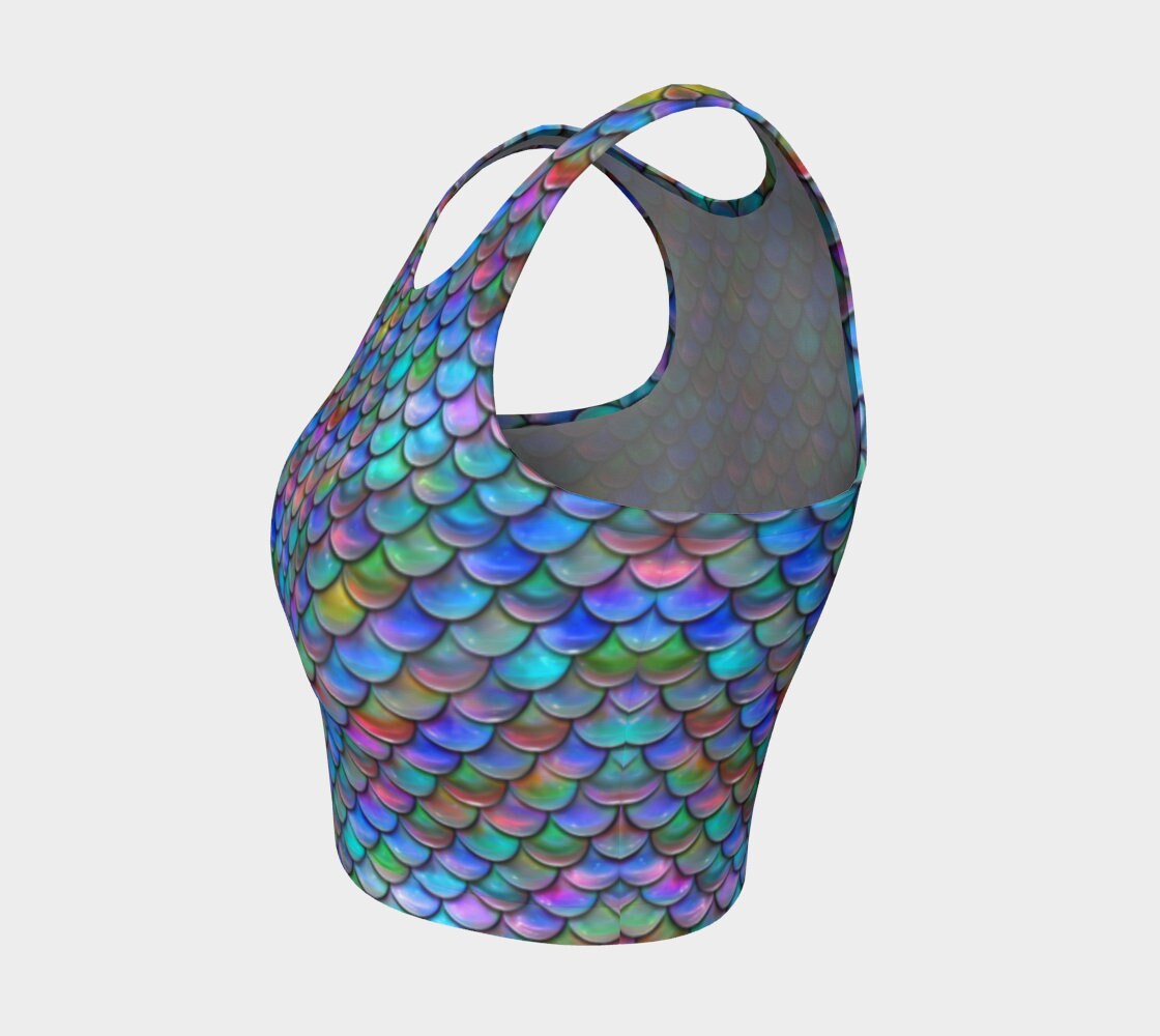 Ocean Rainbow Mermaid Athletic Crop Top - Etsy
