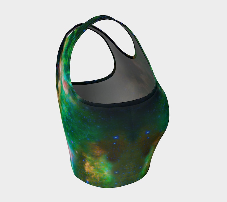 Cosmic Dreams Emerald Nebula Athletic Crop Top - Etsy