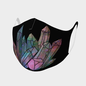 Face Mask Style 2 -cosmic Crystals Unicorn Rainbow Aura - Etsy
