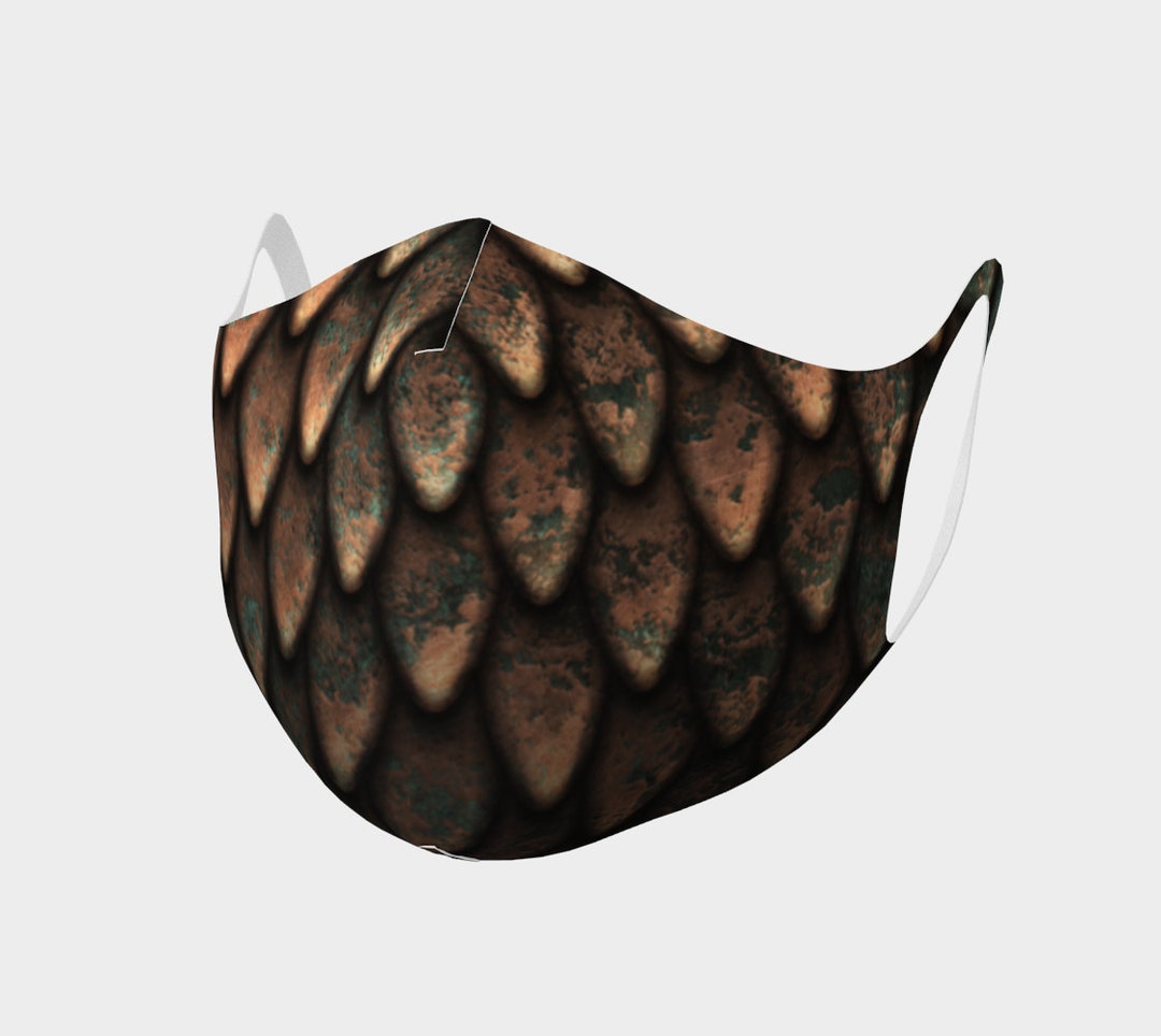 Face Mask Style 2 Copper Dragon Scales - Etsy