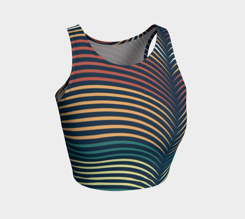 Neon Lines - Retrograde Athletic Crop Top - Etsy