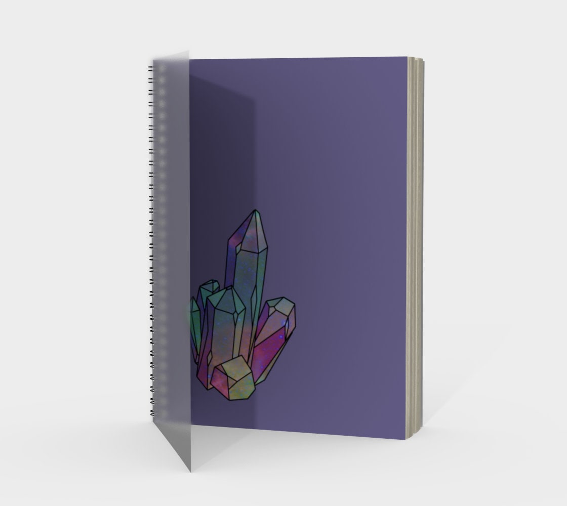 Cosmic Crystals Quartz Rainbow Spiral Notebook Lavender - Etsy