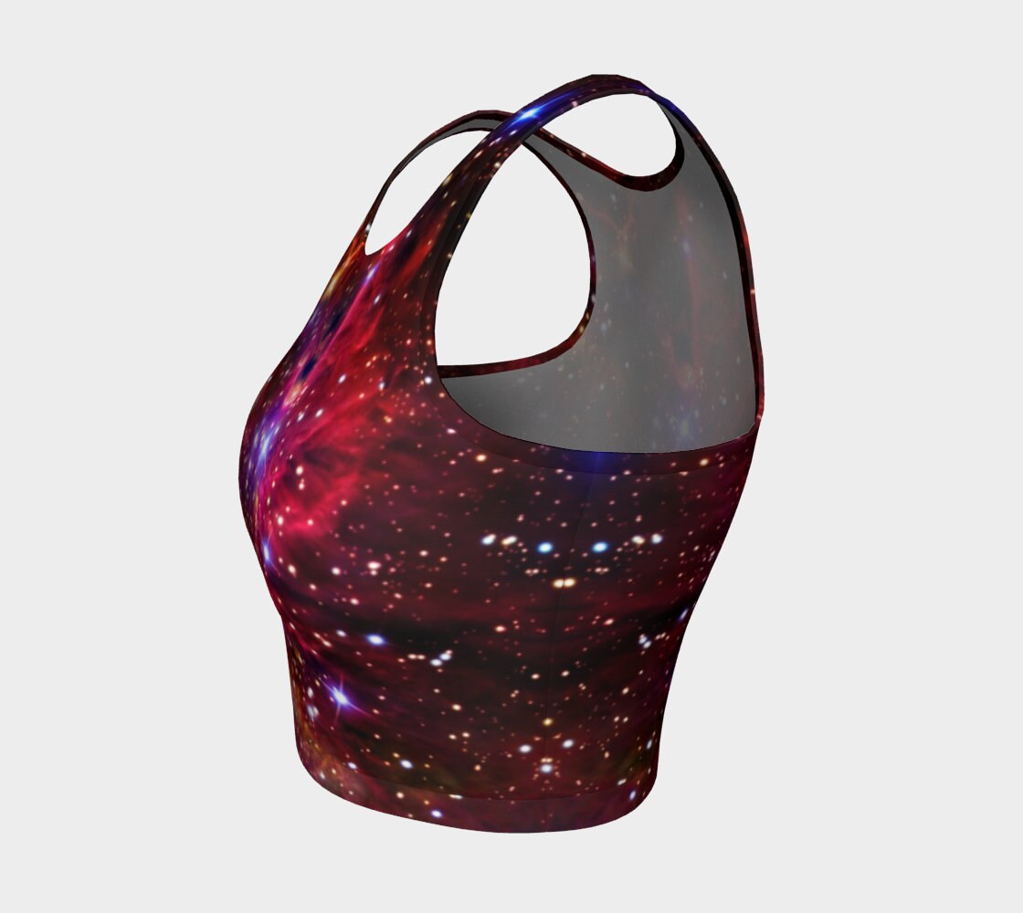Cosmic Dreams Fox Nebula 2 Athletic Crop Top - Etsy