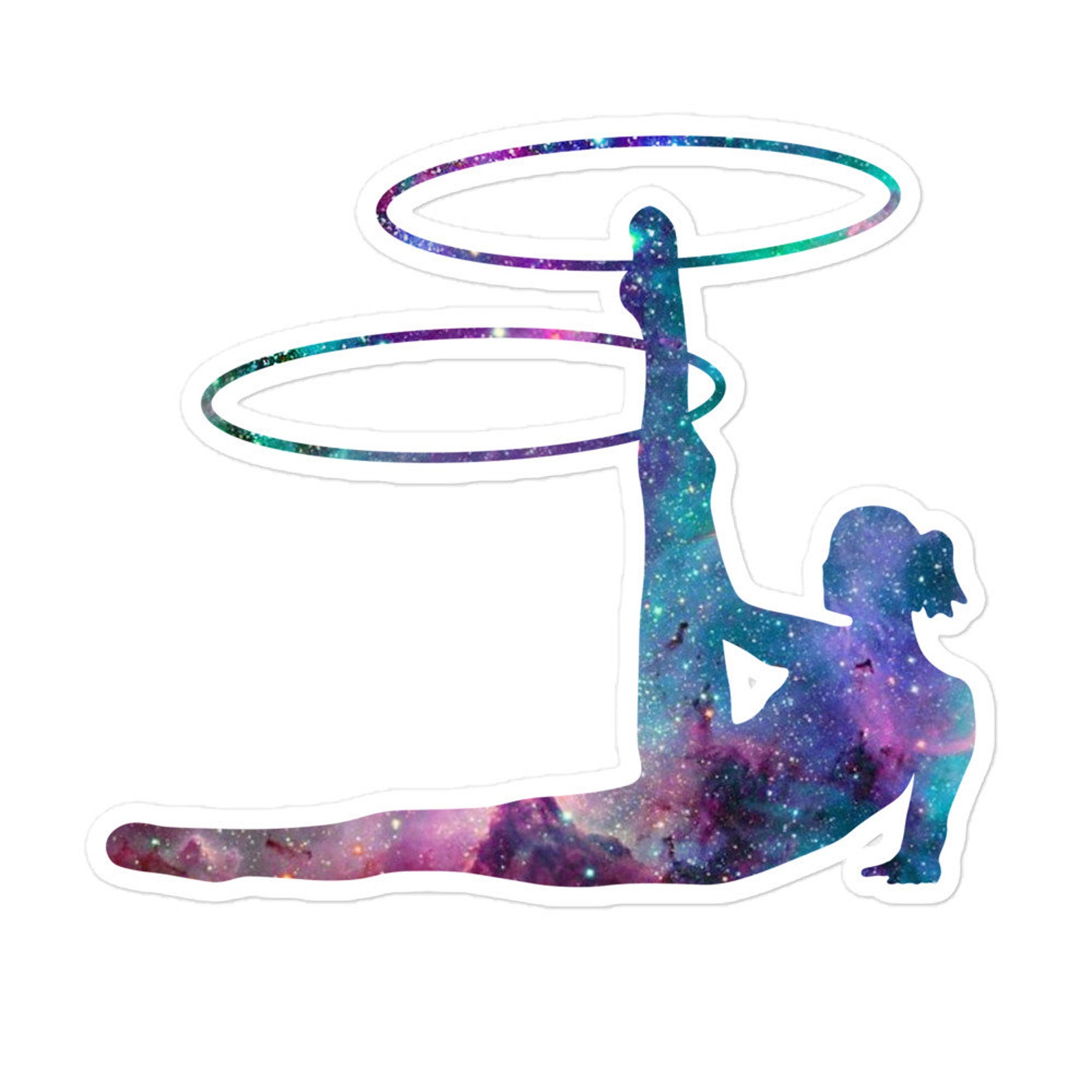 Galaxy Hula Hoops 3 - Flow Arts Cosmic Stars Circus Sticker - With ...