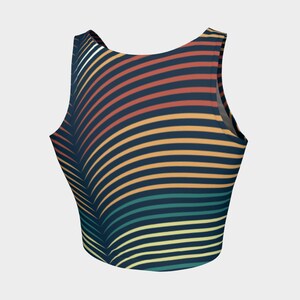 Neon Lines - Retrograde Athletic Crop Top - Etsy