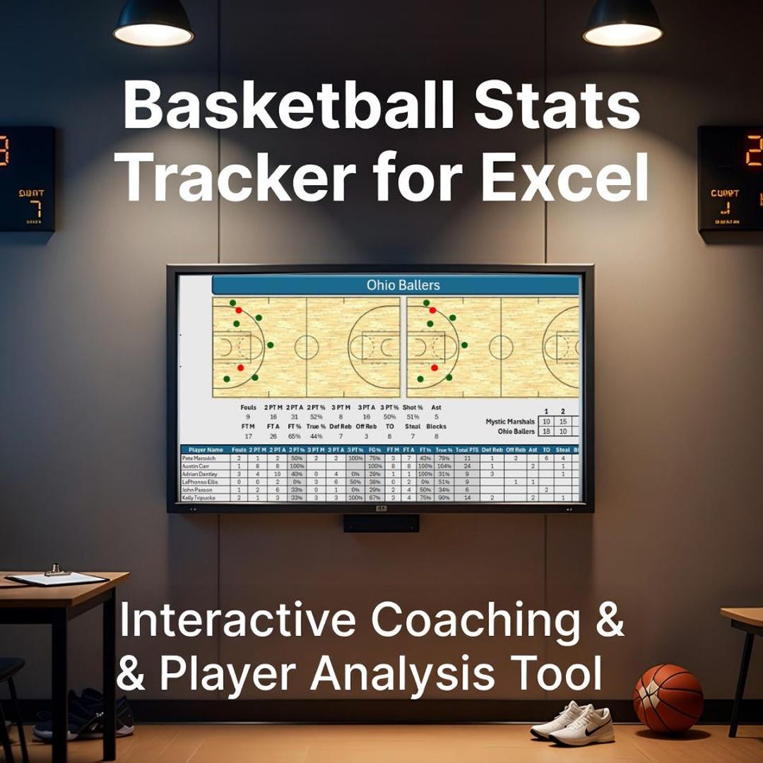 Basketball Stats Tracker for Excel | Interactive Coaching & Player ...