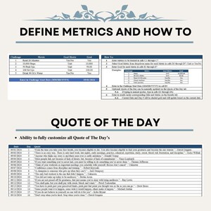 Excel 90 Day Challenge Tracker | Master Your Goals & Track Journey ...