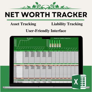 Net Worth Tracker - Excel Personal Finance Spreadsheet to Monitor ...