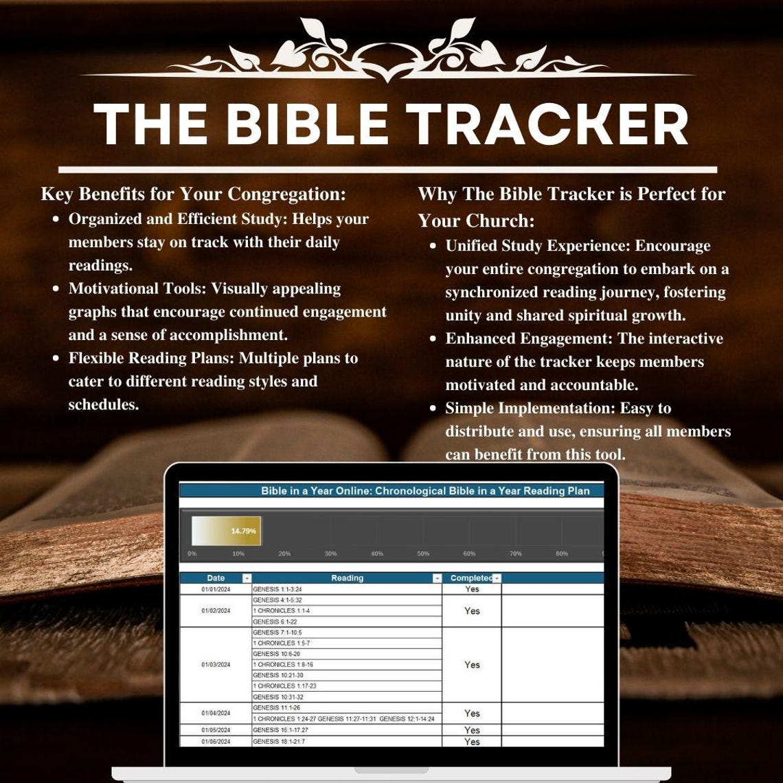 Bible Tracker - Excel Spiritual Journey Growth & Reflection Tool for ...
