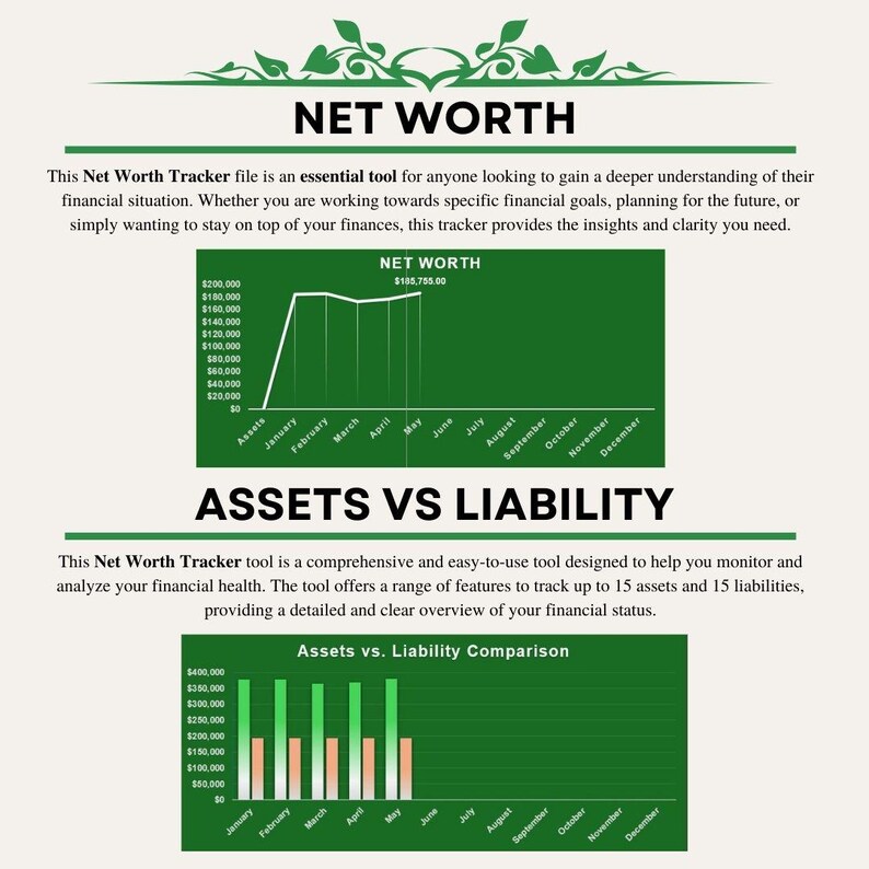 Net Worth Tracker - Excel Personal Finance Spreadsheet to Monitor ...