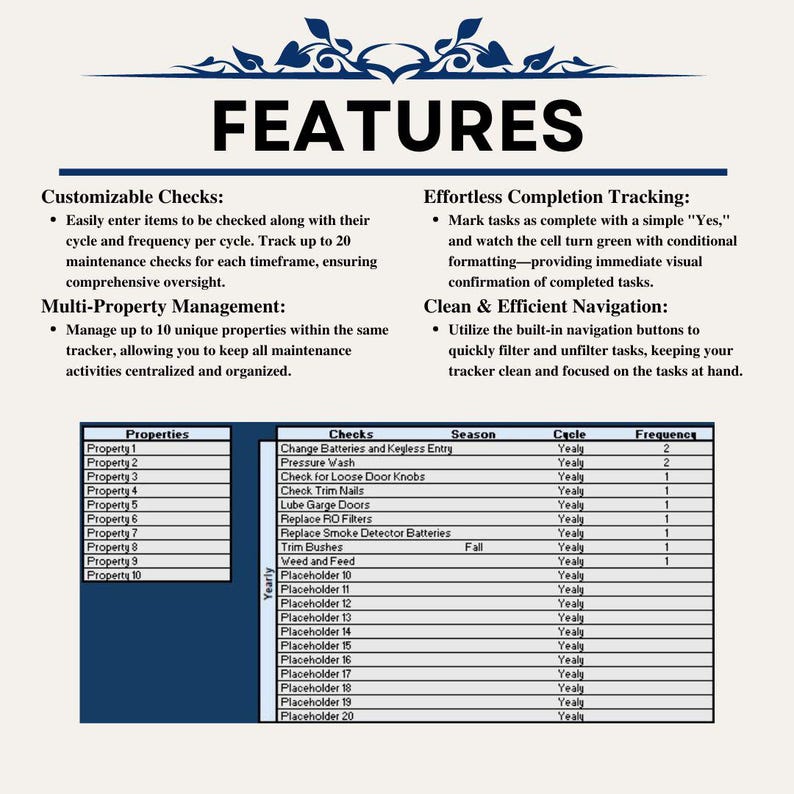 Property Management Maintenance Tracker: Excel Tool (up to 10 ...