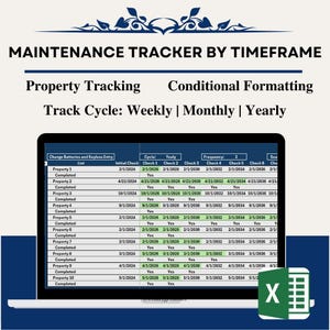 Maintenance Tracker for Property Management | Excel Tool for Organizing ...