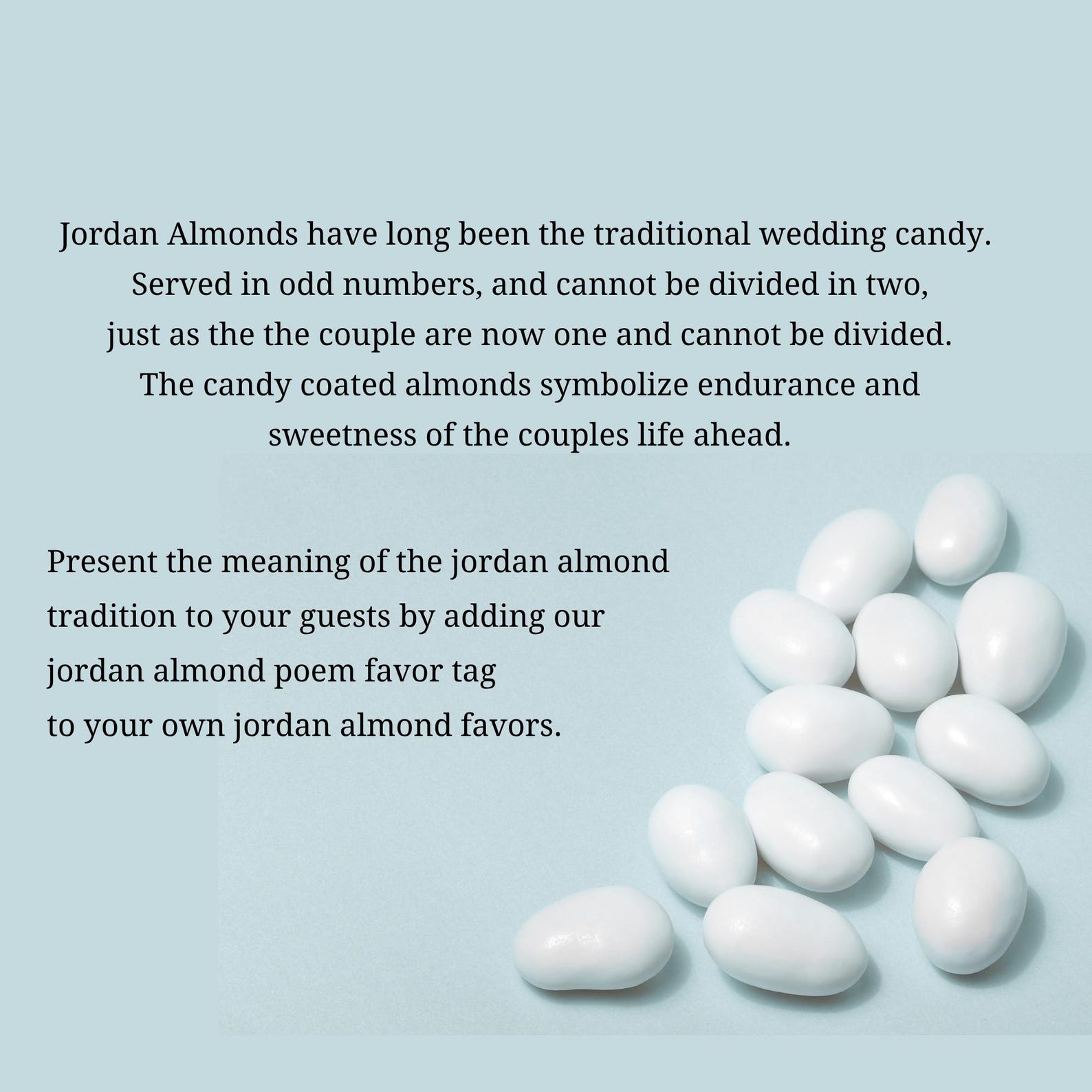 Jordan Almond Wedding Bridal Shower Favor Tag Sage Floral 2.25" Italian ...