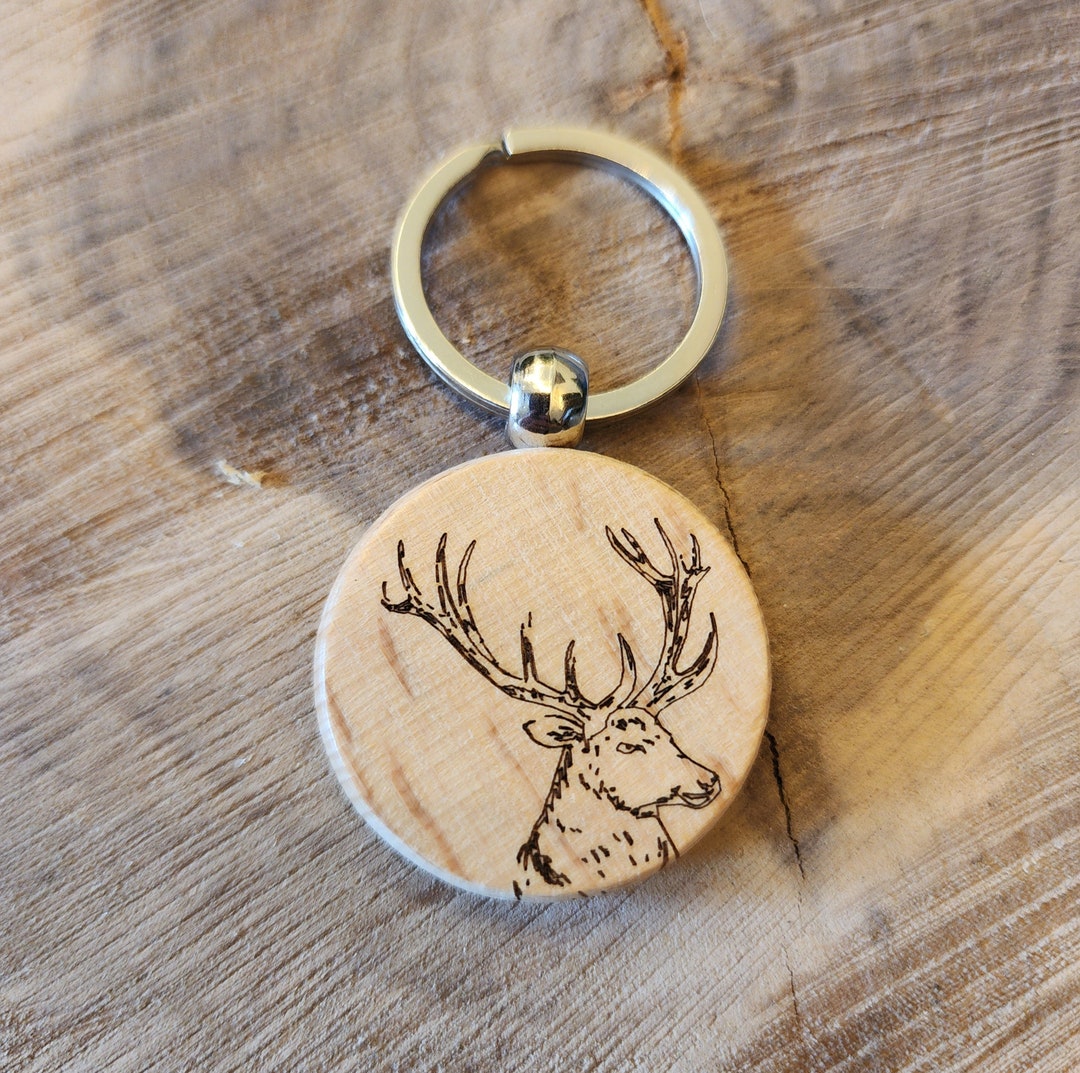 Laser Engraved Wooden Keychains - Etsy