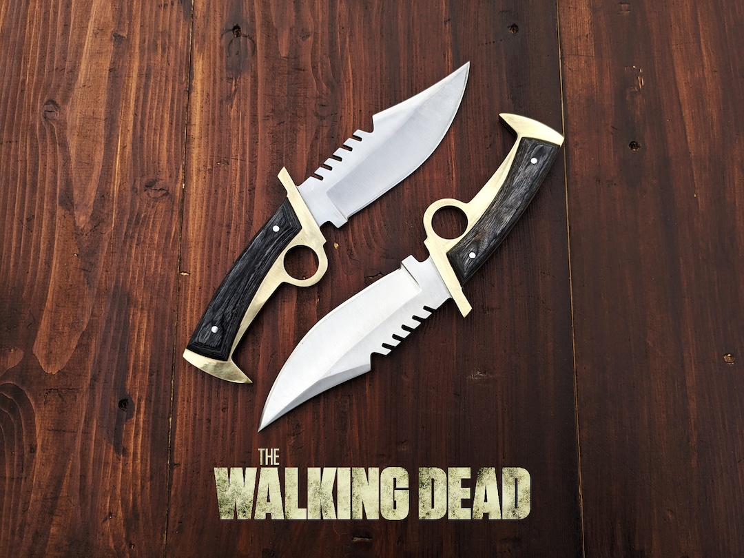 Walking Dead Knife: Replica Daryl Dixon Bowie Knife With Brass Finger ...