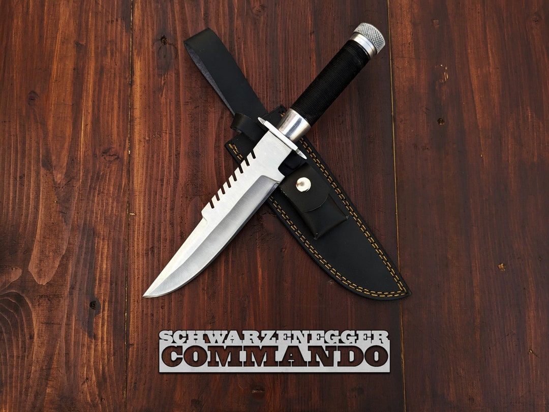LS1 Commando Knife: Handmade D2 Steel Movie Replica Bowie Knife With ...