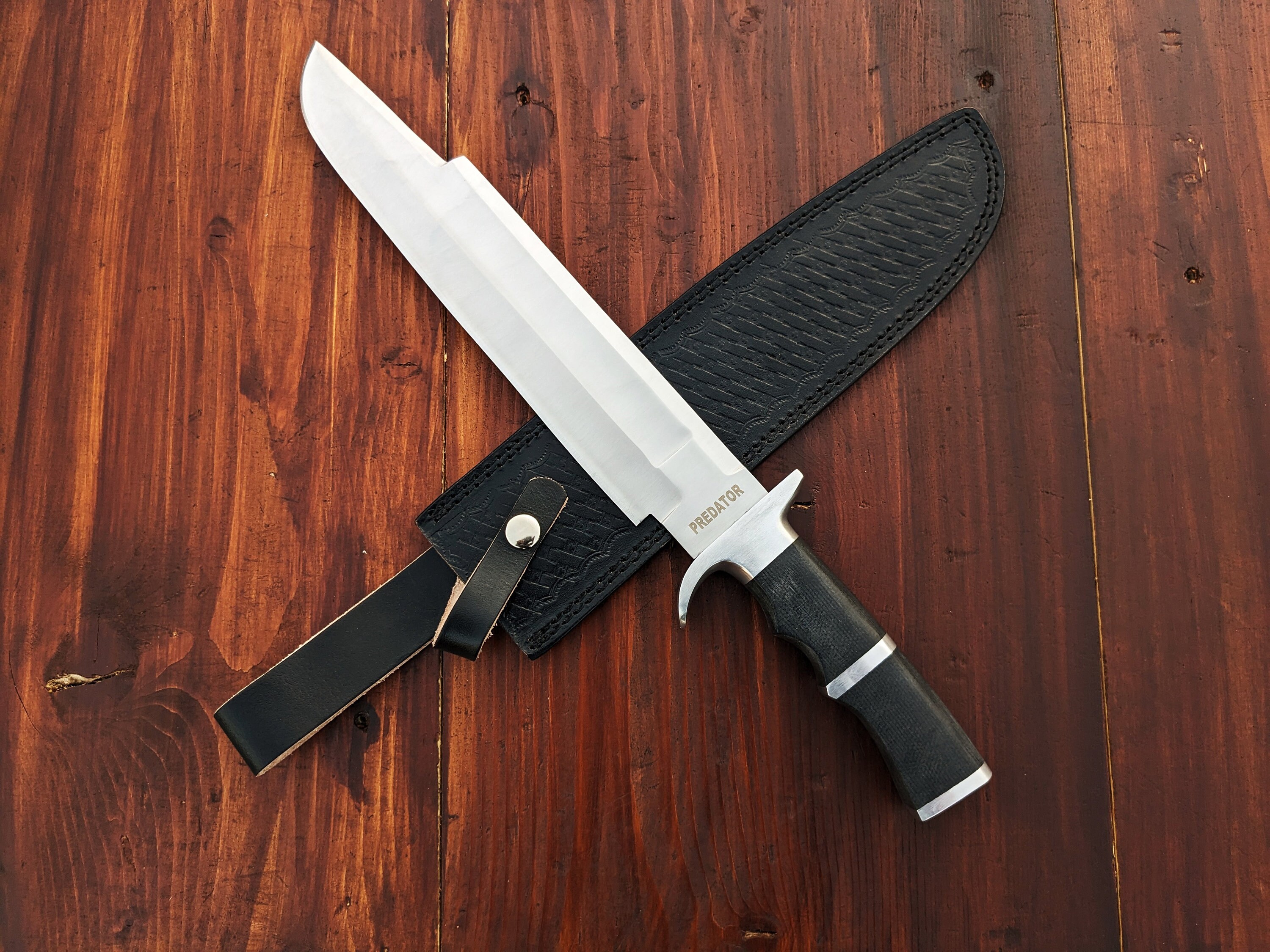 Predator Bowie Knife: Handmade Stainless Steel Predator Replica Machete ...