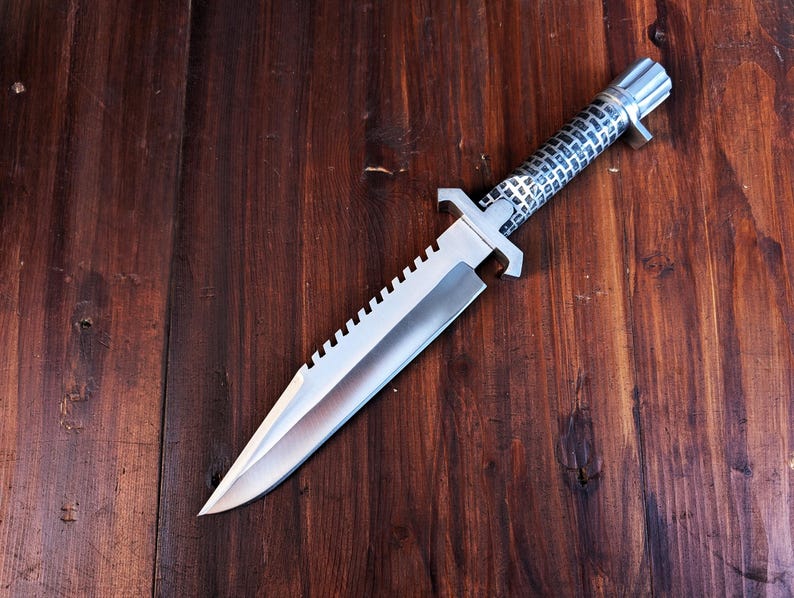 Handmade D2 Steel Resident Evil Knife: Chris Redfield Survival Replica ...