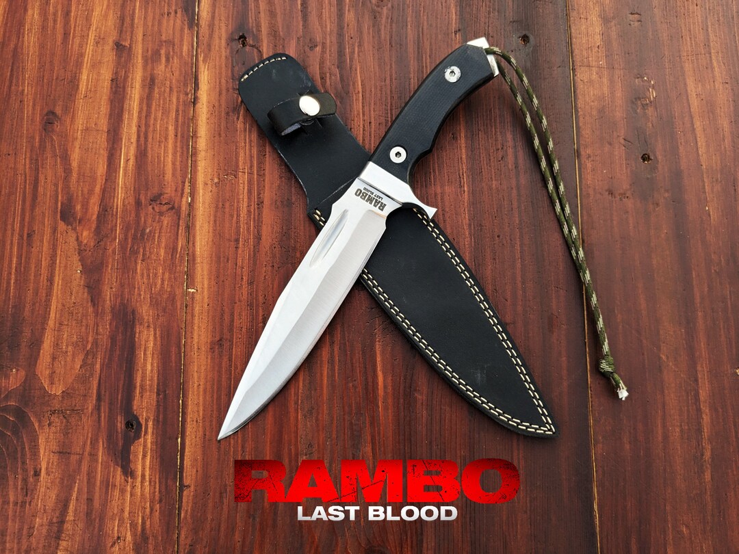 Rambo Bowie Knife: Rambo V Last Blood Replica Bowie Knife With Leather ...