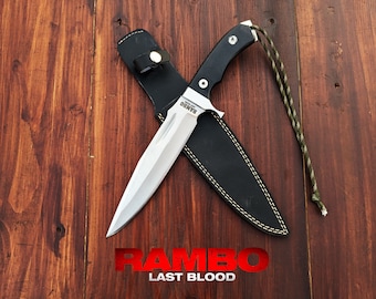 Rambo Bowie Knife: Rambo V Last Blood Replica Bowie Knife With Leather ...