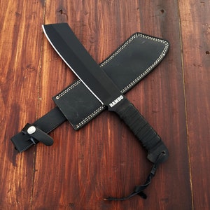 Rambo IV Machete: Handmade John Rambo Movie Replica Knife With Leather ...