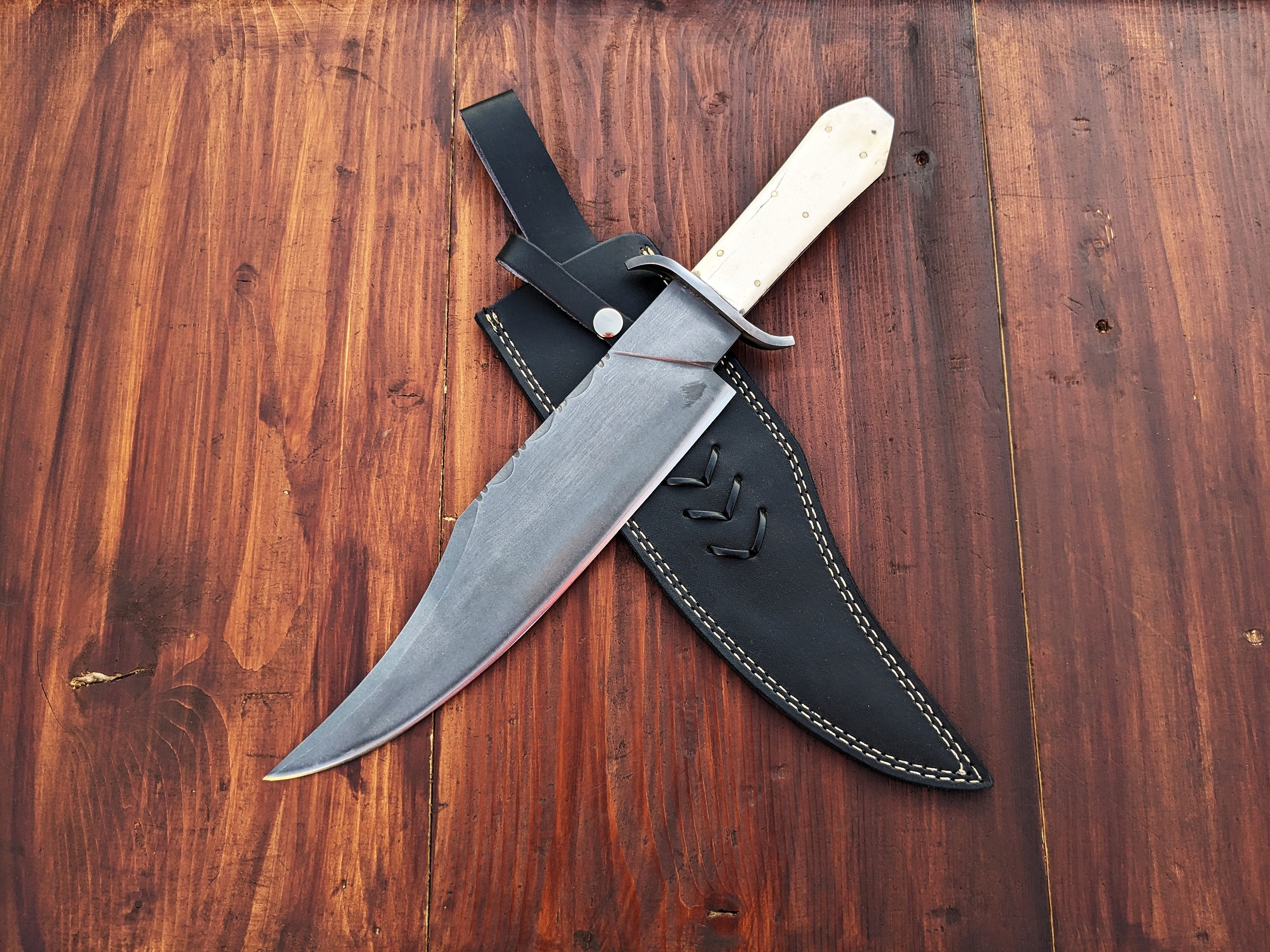 Juan Padillo Bowie Knife: Custom Handmade 5160 Spring Steel Juan ...