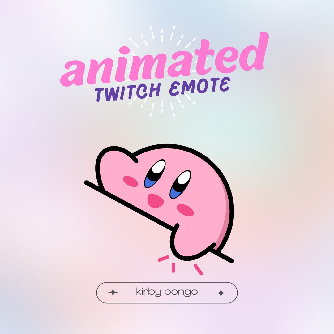 Animated Twitch Emote Kirby Bongo Discord Youtube Gaming Streaming Cute ...