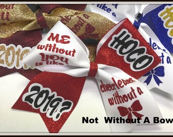 Prom Cheer Bow Promposal Idea Prom Invitation Cheer Bow | Etsy