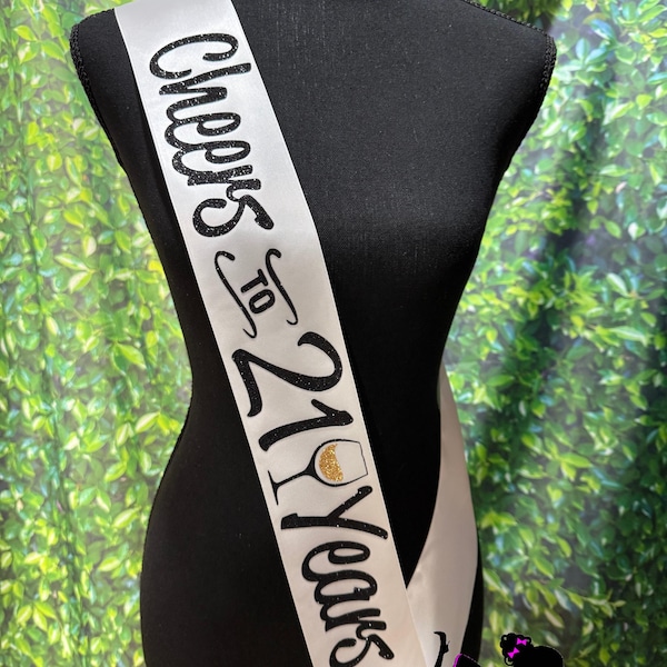 21st Birthday Sash - Etsy
