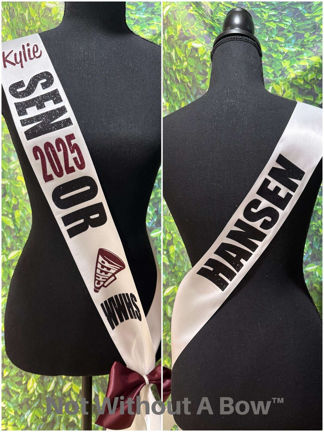 Megaphone Cheer Senior Sash - Senior Cheer Sash - Cheer Sash ...