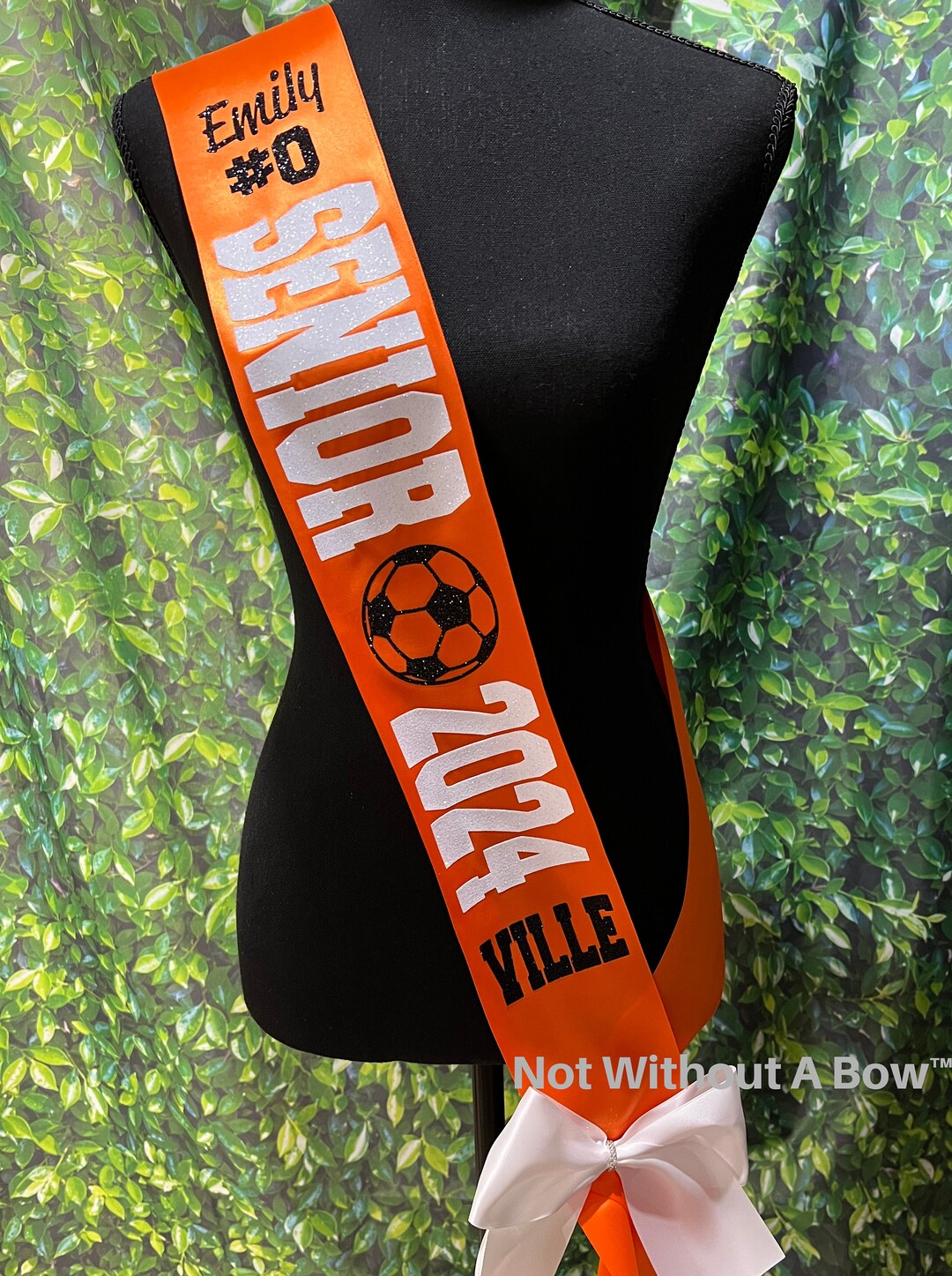 Soccer Senior Sash Senior Night Sash Wide Sash Customize Colors ...