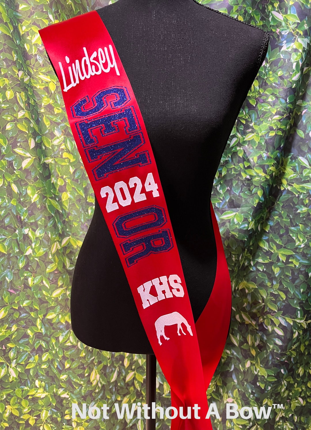 Equestrian Senior Sash - Senior Night Sash - Equestrian Sash - Wide ...
