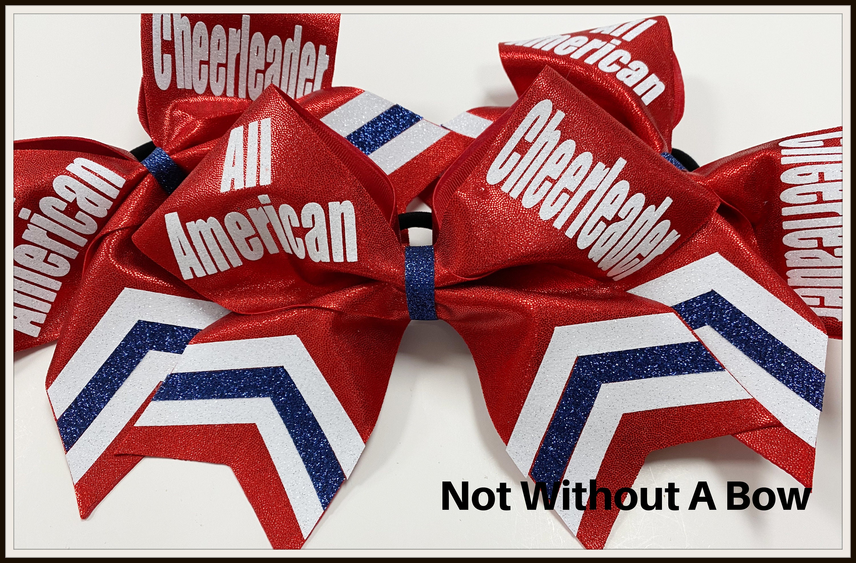 All American Cheerleader Cheer Bow USA Patriotic Cheer Bow - Etsy Nederland