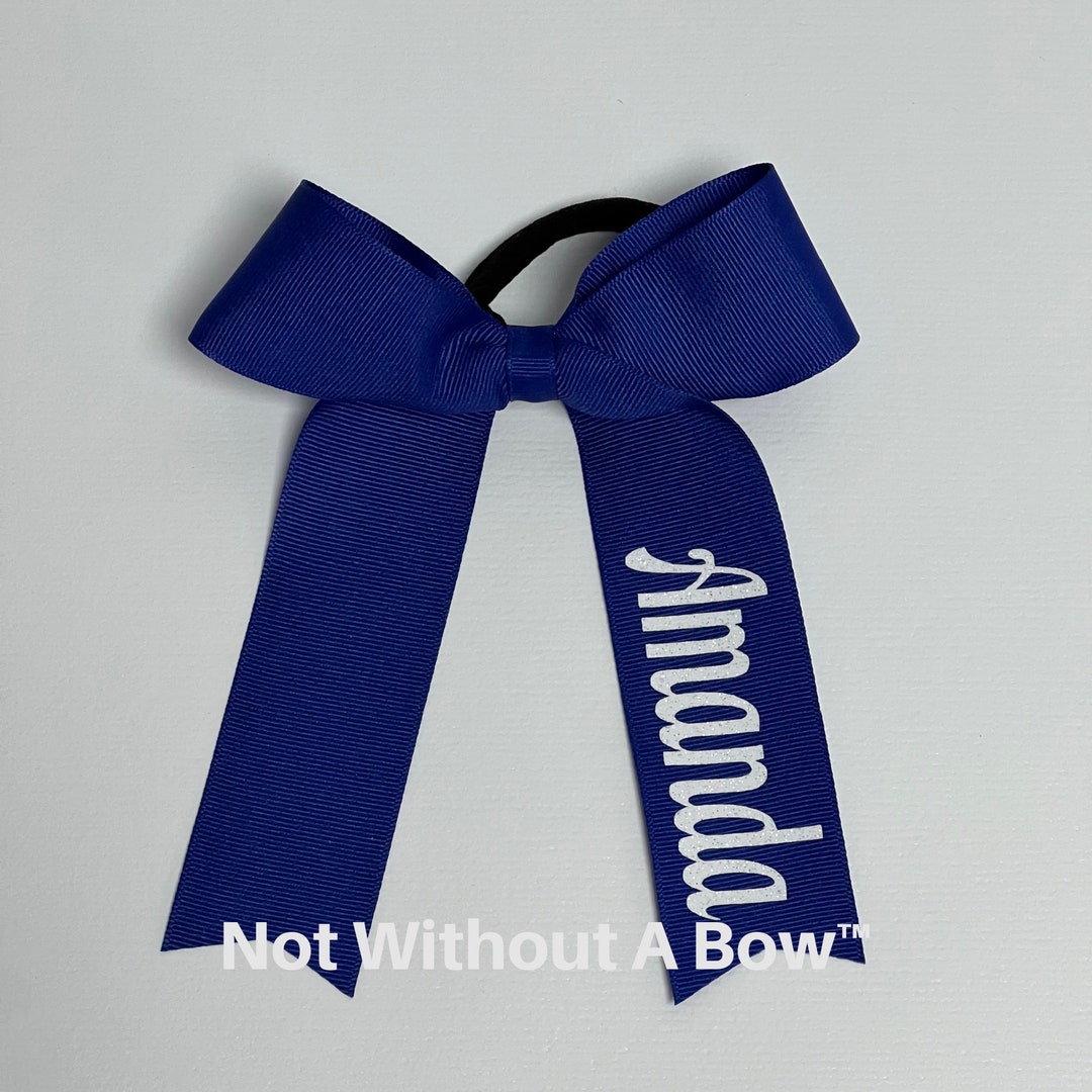 College Style Cheer Bow Collegiate Style Bow Thin Cheer Bow With Name ...
