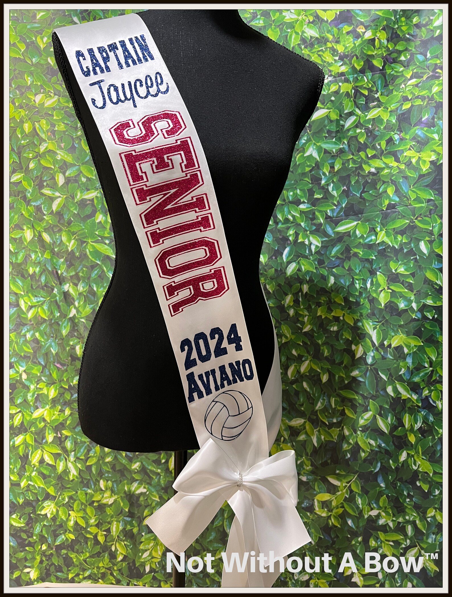 Volleyball Senior Sash - Senior Night Sash - Volleyball Sash - Wide ...