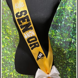 Megaphone Cheer Senior Sash - Senior Cheer Sash - Cheer Sash ...
