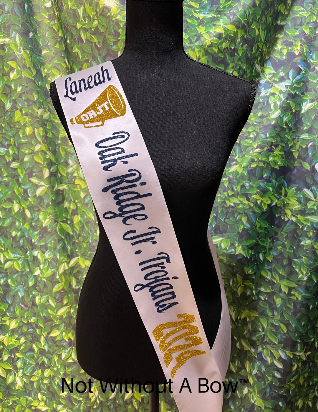 Wide Outline Text Senior Sash - SENIOR SASH - Cheer Dance Basketball ...