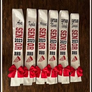 Cheer Senior 2024 Sash Senior Night Sash Megaphone Cheer Sash Wide Sash ...
