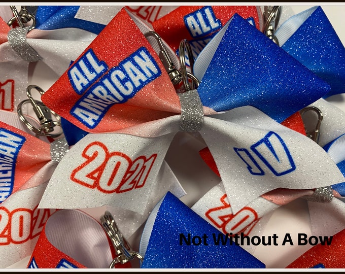 All American Cheer Bow High School All American Bow USA Bow America Bow ...