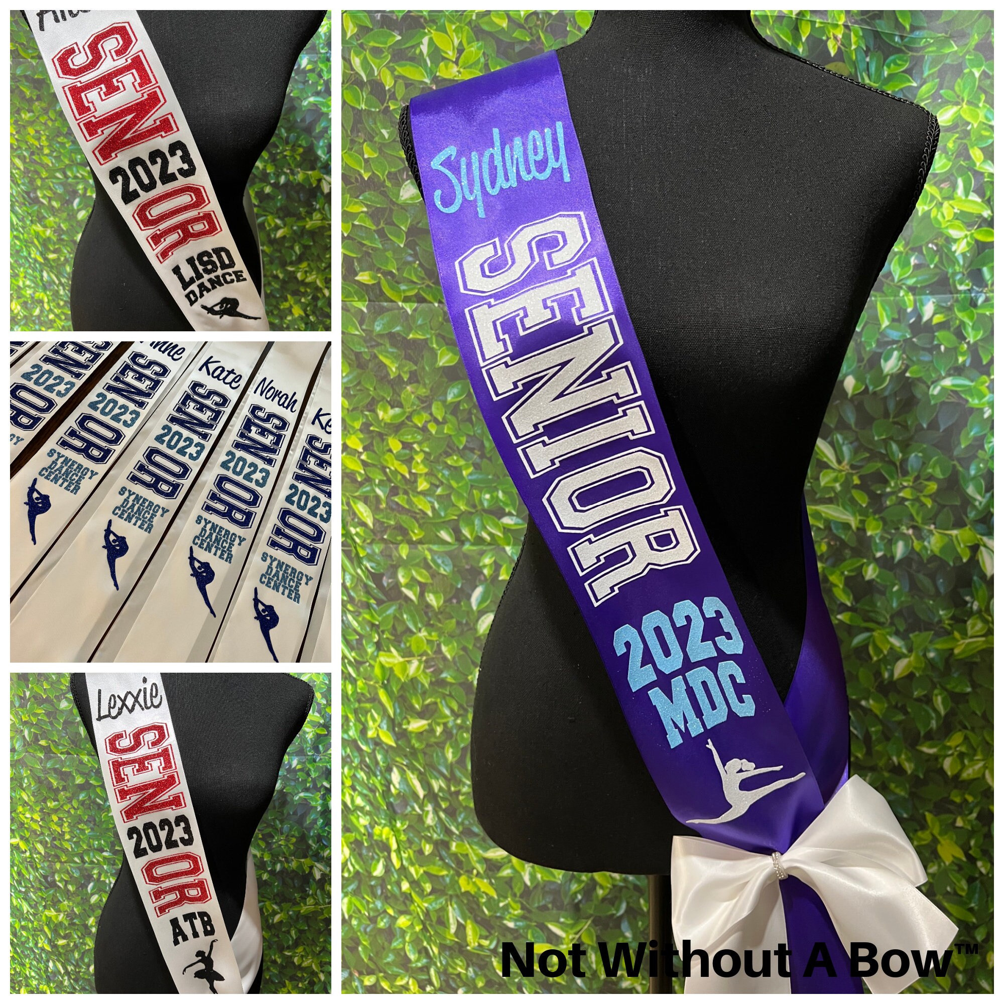 Dance Senior Sash - Senior Night Sash - Custom Senior Sash - Wide Sash ...