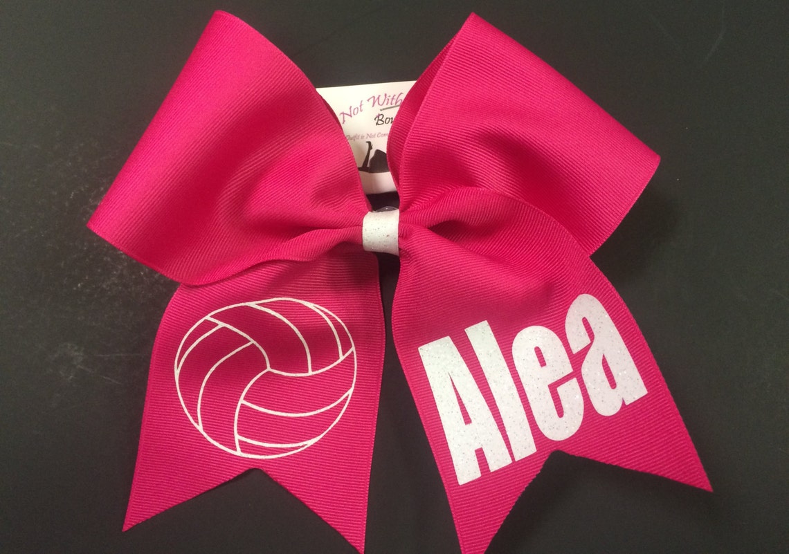 Volleyball Bow Name & Volleyball Customize Colors | Etsy
