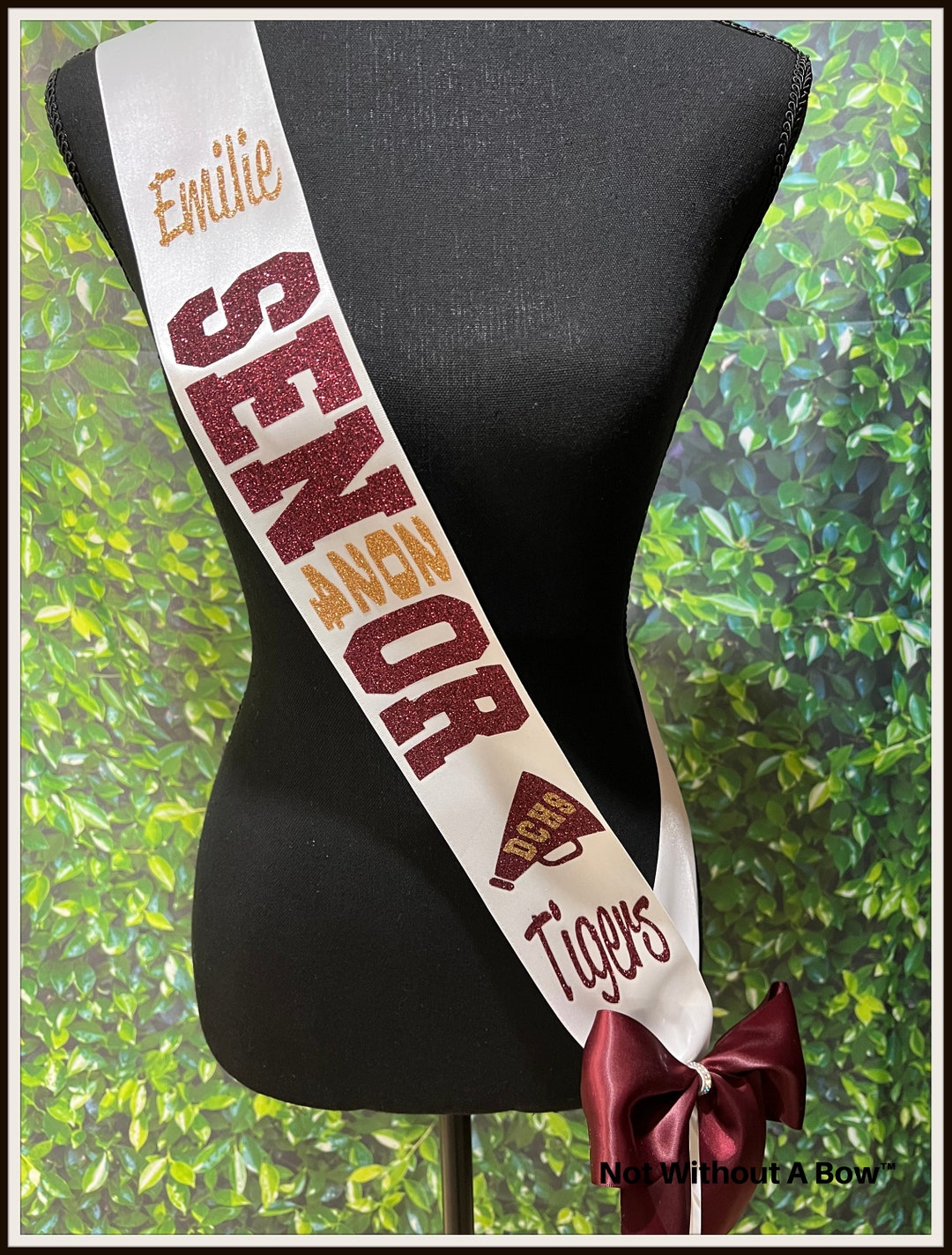 Megaphone Cheer Senior Sash - Senior Cheer Sash - Cheer Sash ...