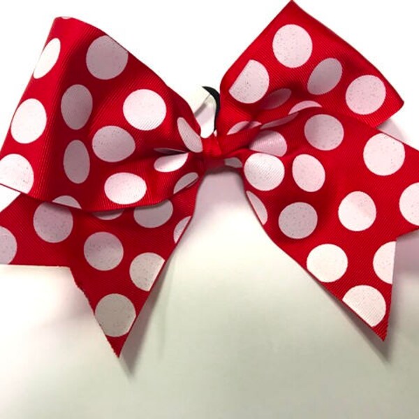 Polka Dot Cheer Bow - Etsy