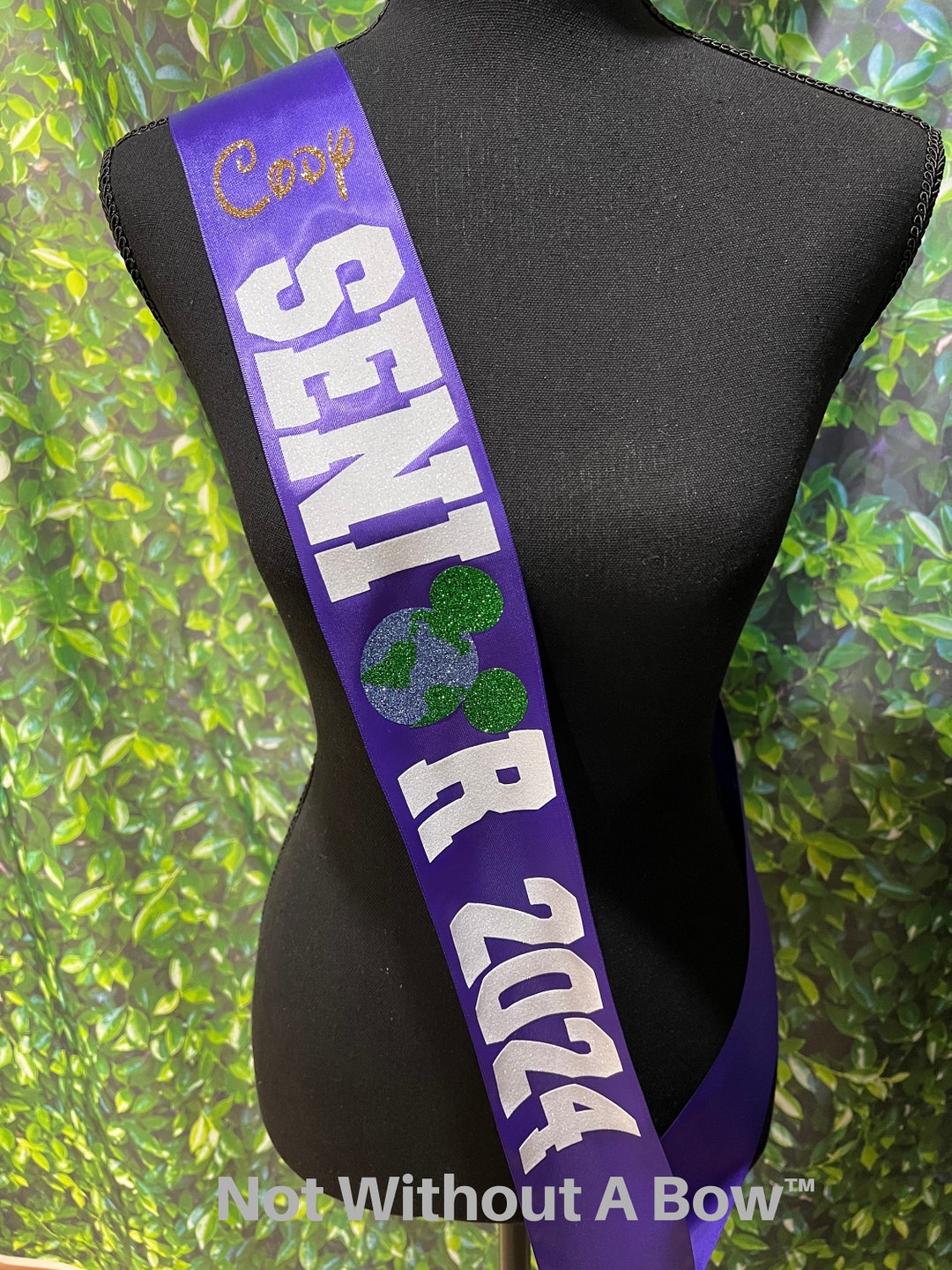 Senior Sash Custom Sash Senior Mouse Head 2024 Sash Senior Night Sash ...