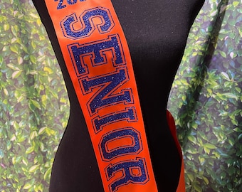 Outline Senior Sash With Personalized Name Senior Night Sash - Etsy