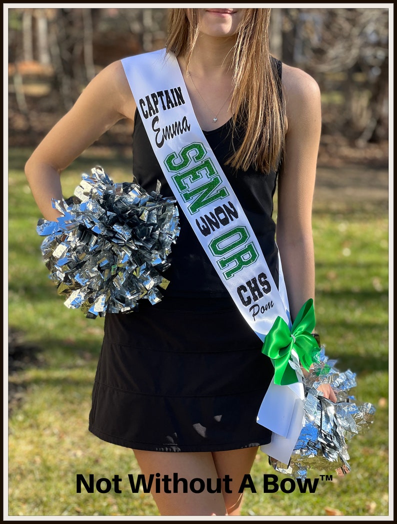 Figure Skating Senior Sash - Senior Night Sash - Wide Sash - Customize ...