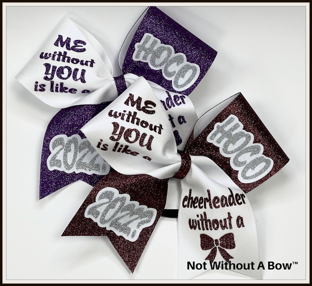 HOCO Homecoming Invitation Invite Glitter Cheer Bow / Customize Colors ...