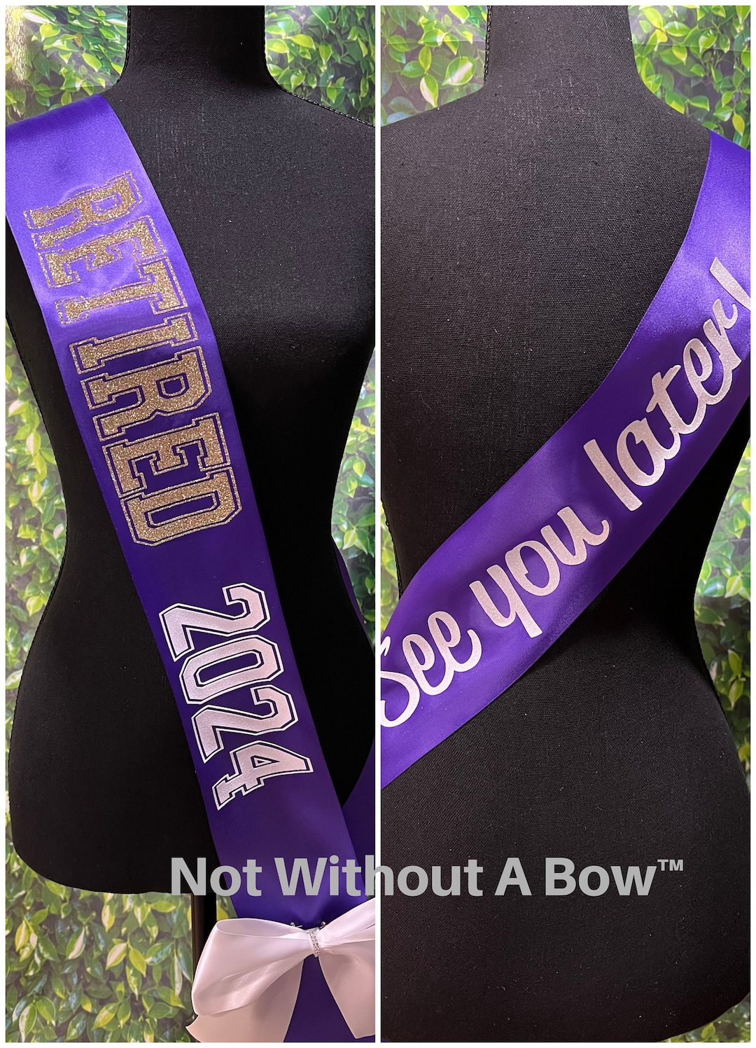 Retirement Sash - Retirement Gift - Custom Sash - Wide Sash - Customize ...