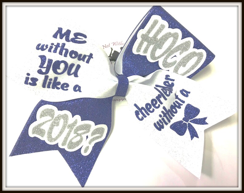 HOCO Homecoming Invitation Invite Glitter Cheer Bow / - Etsy